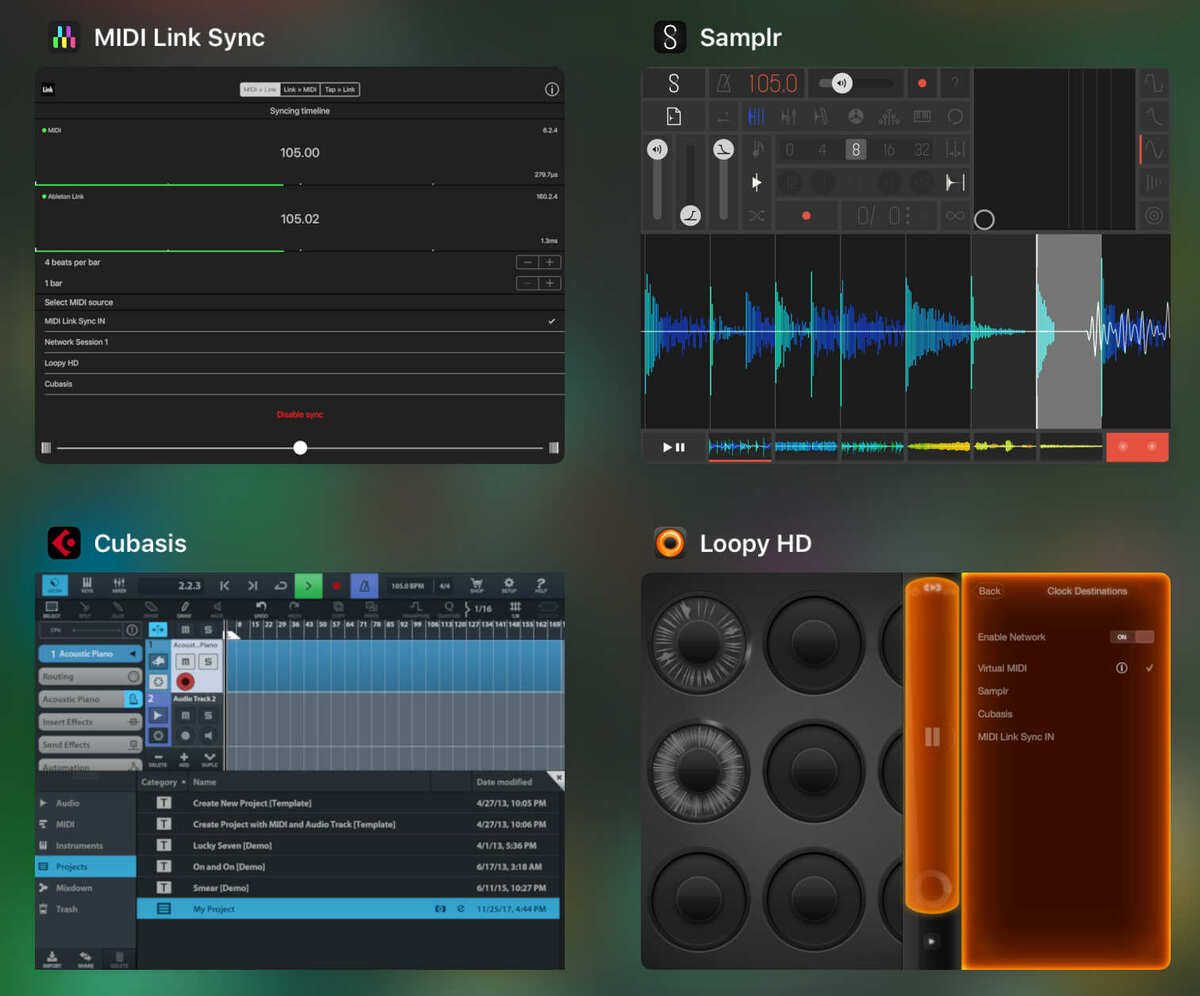 Cubasis Midi Clock w/Samplr or Midi Link Sync? — Loopy Pro Forum